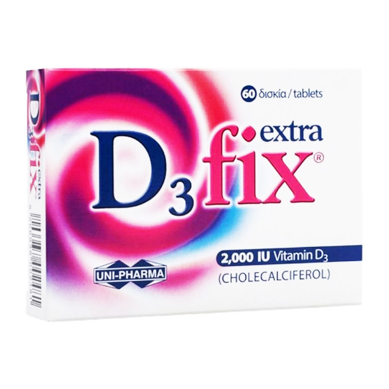 Uni-Pharma D3 Fix Extra 2000iu 60 ταμπλέτες - It's Care Time - Online ...